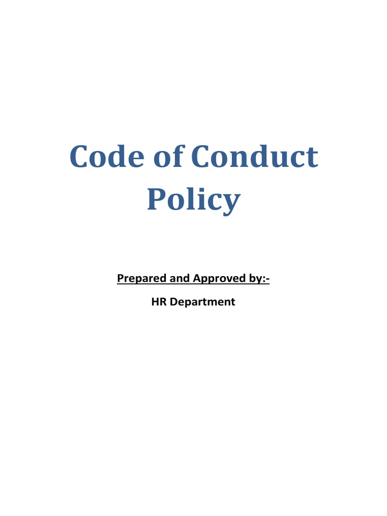 Code of Conduct Policy | PDF | Harassment | Conflict Of Interest