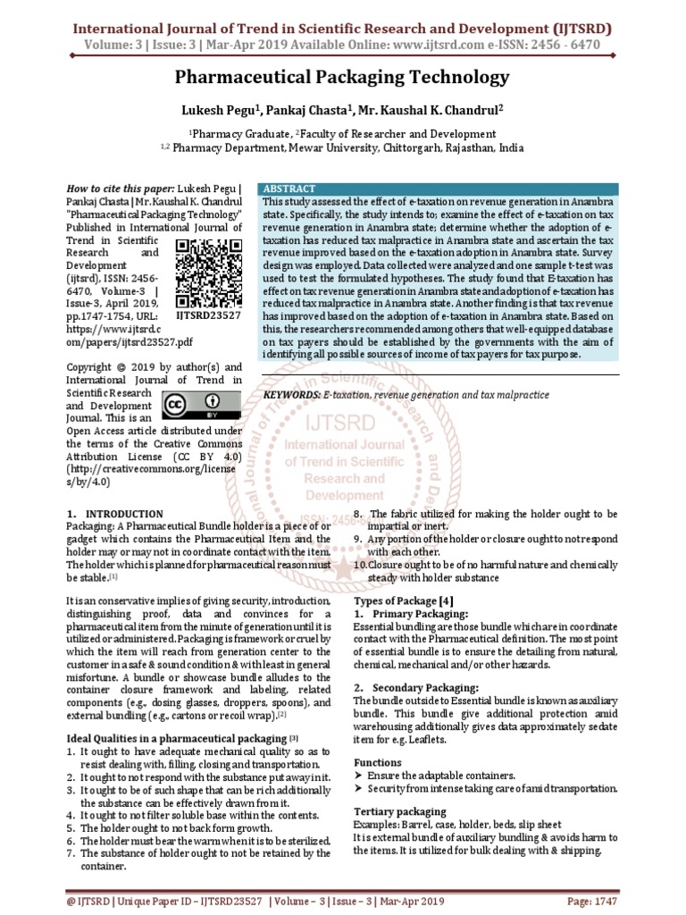 Pharmaceutical Packaging Technology | PDF | Glasses | Tablet (Pharmacy)