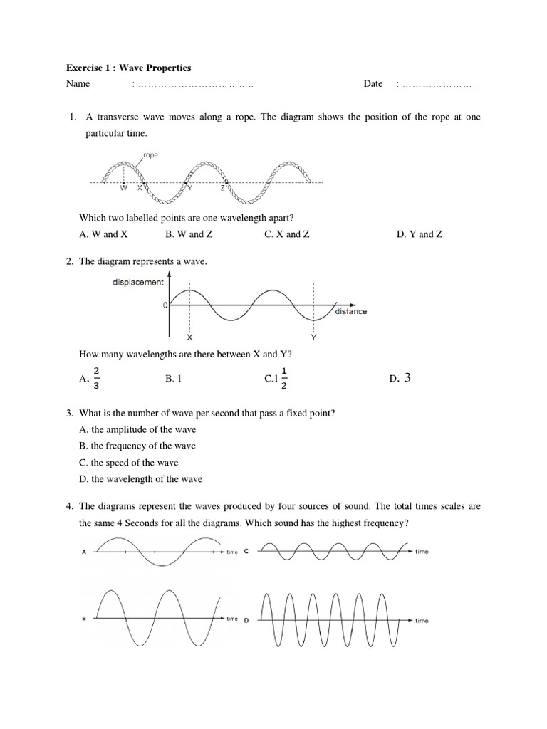 E1 - Wave Properties | PDF