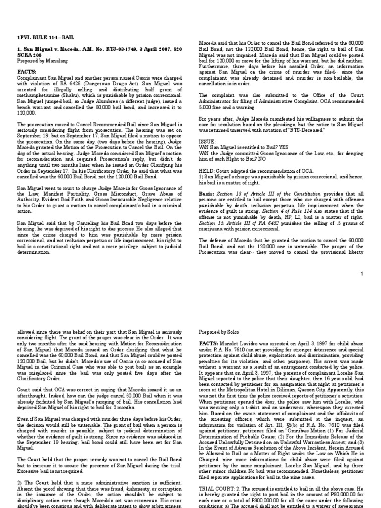 2D Crim Pro Digest Batch 2 | PDF | Bail | Arraignment