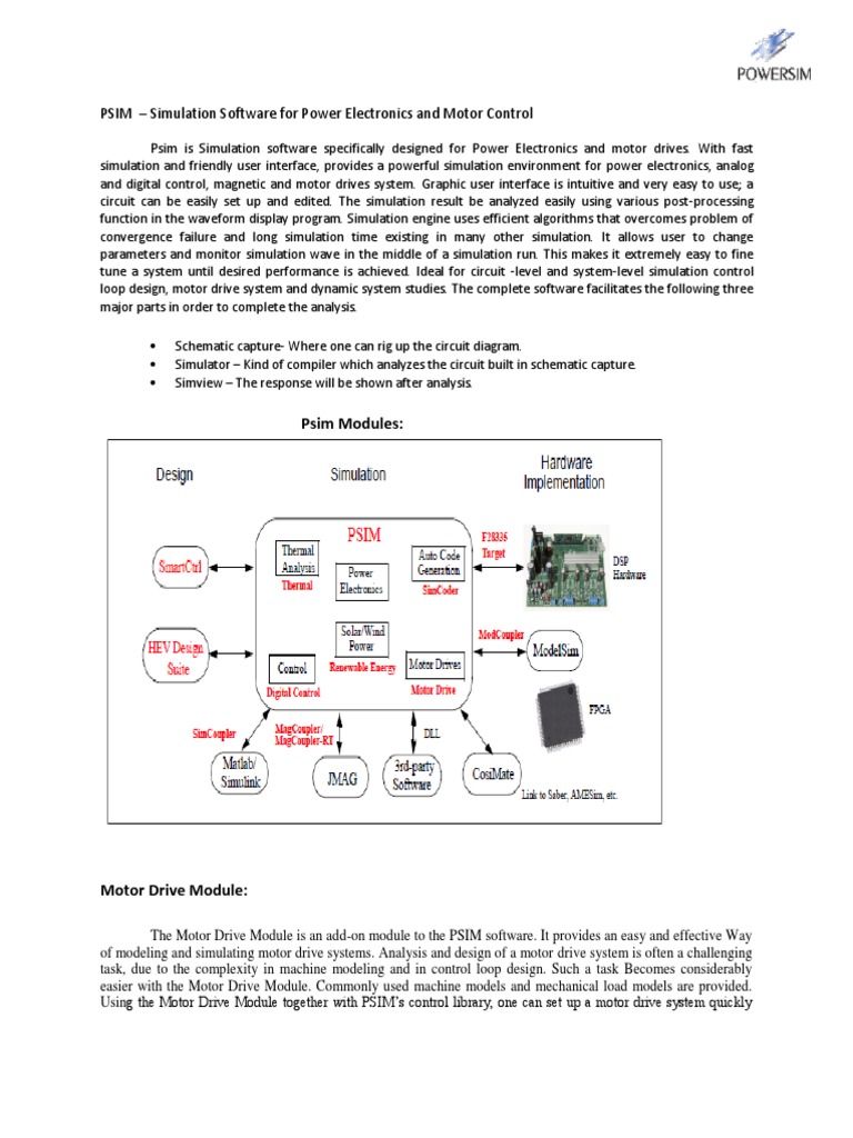 PSIM Catalog PDF | PDF | Control Theory | Simulation