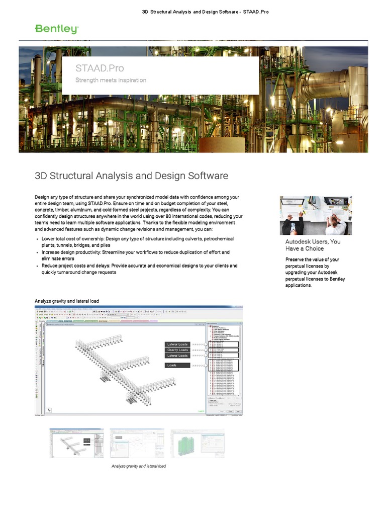 STAAD - Pro STAAD - Pro: 3D Structural Analysis and Design Software 3D ...