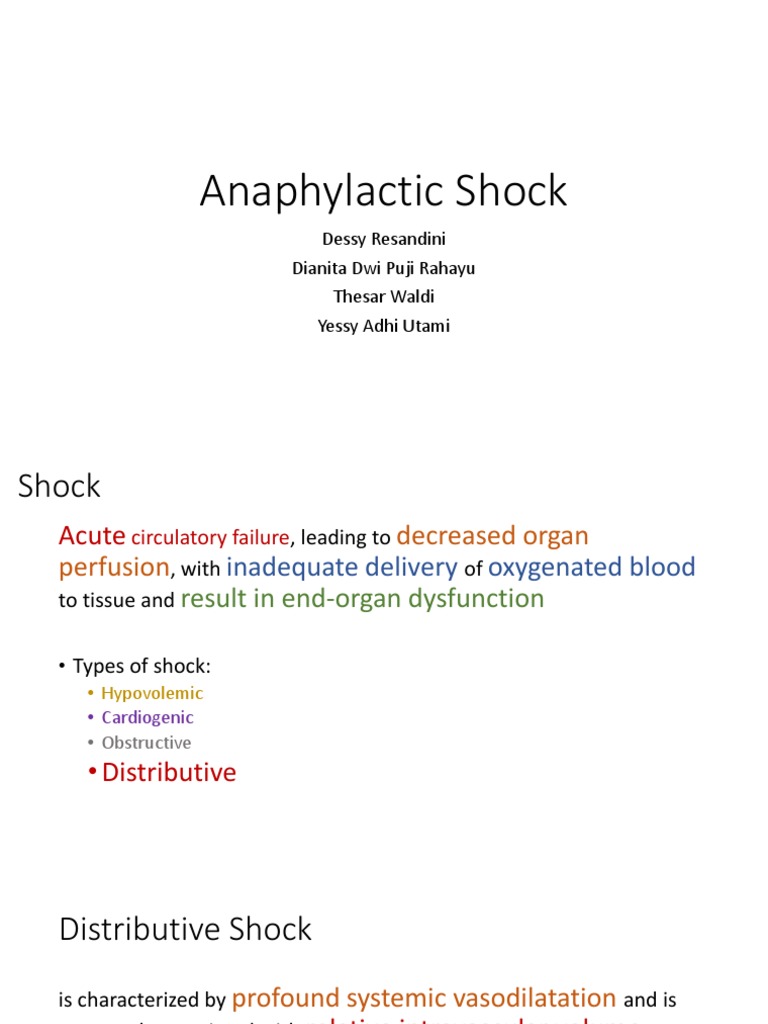 Anaphylactic Shock | PDF | Shock (Circulatory) | Allergy