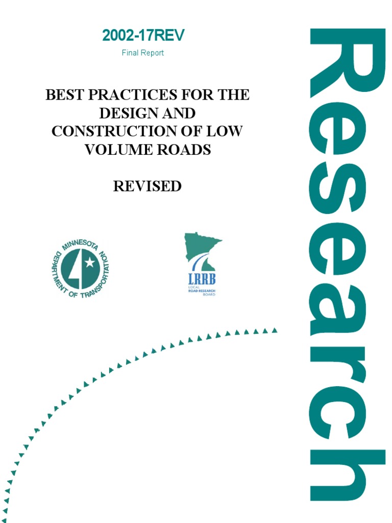 Best Practices For The Design and Construction of Low Volume Roads ...