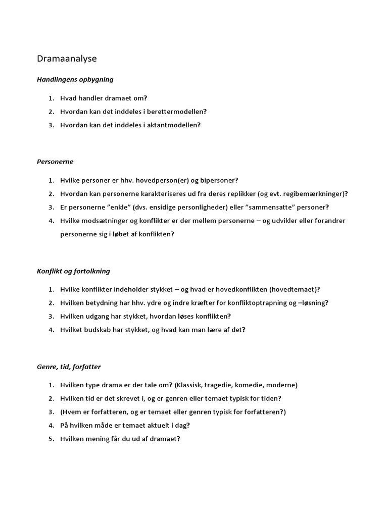 Drama Analyse | PDF