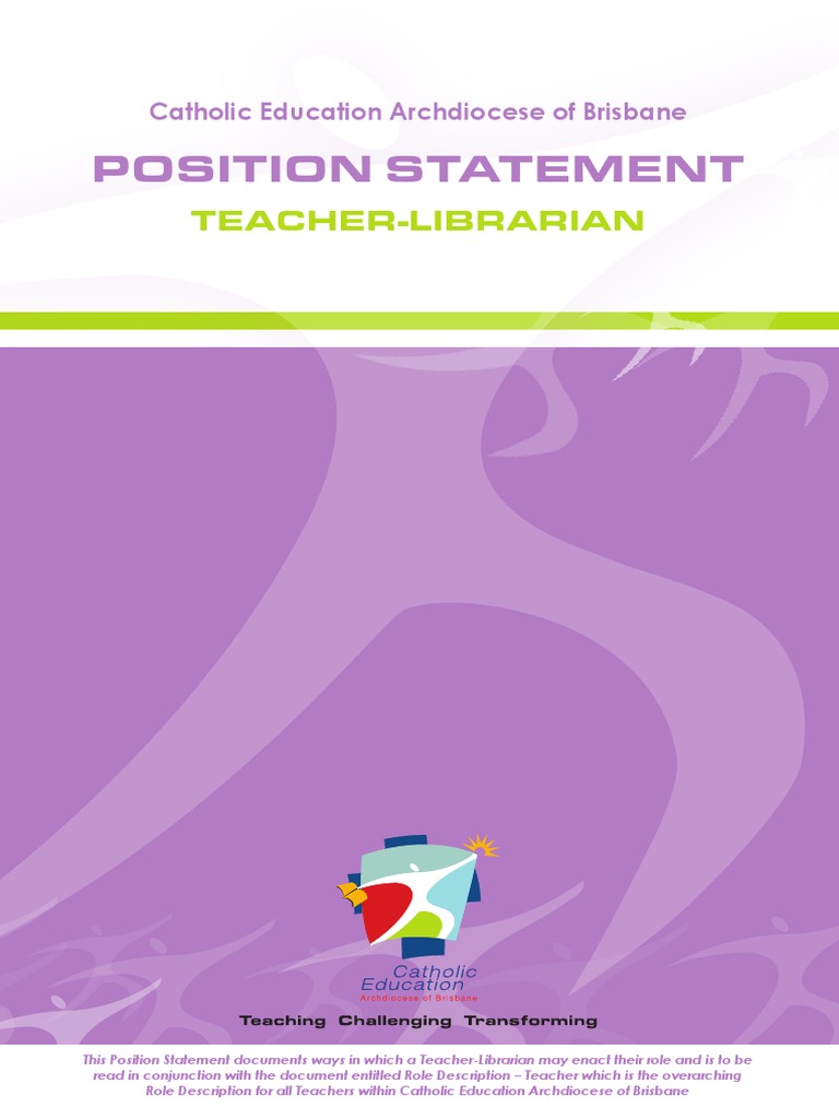 Bce Position Statement | PDF | Information Literacy | Learning