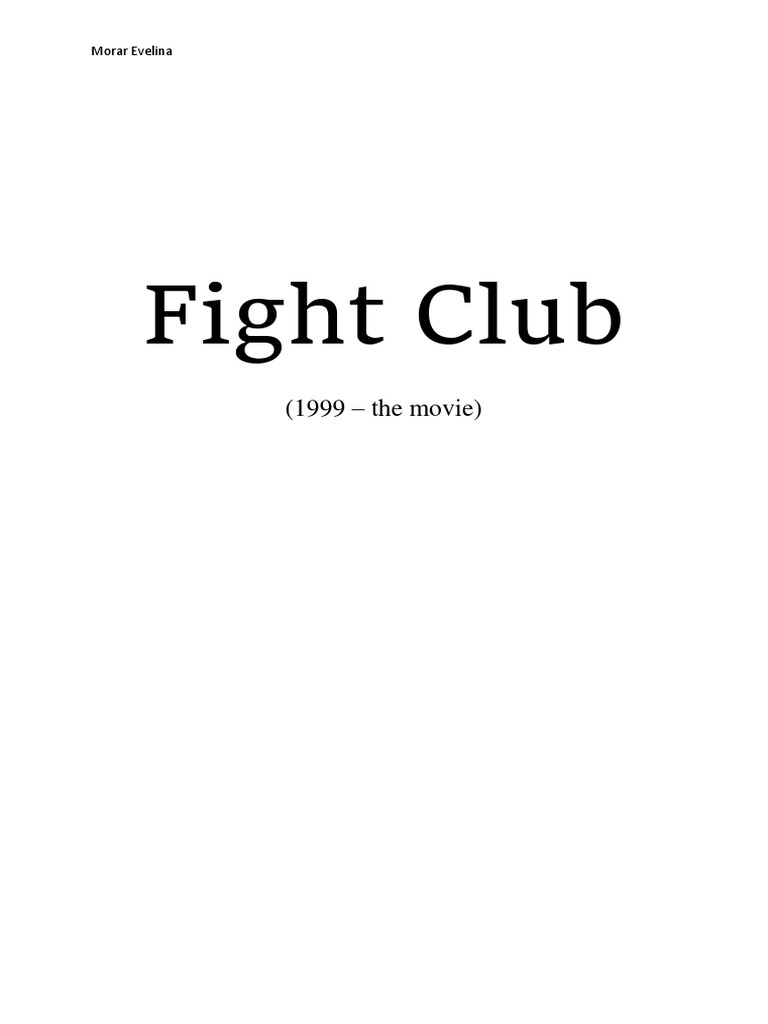 Fight Club | PDF