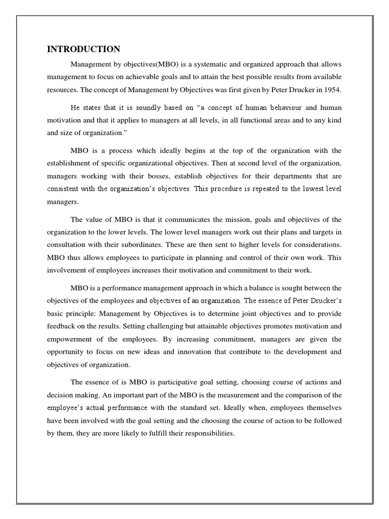 Mbo | PDF | Goal | Performance Appraisal