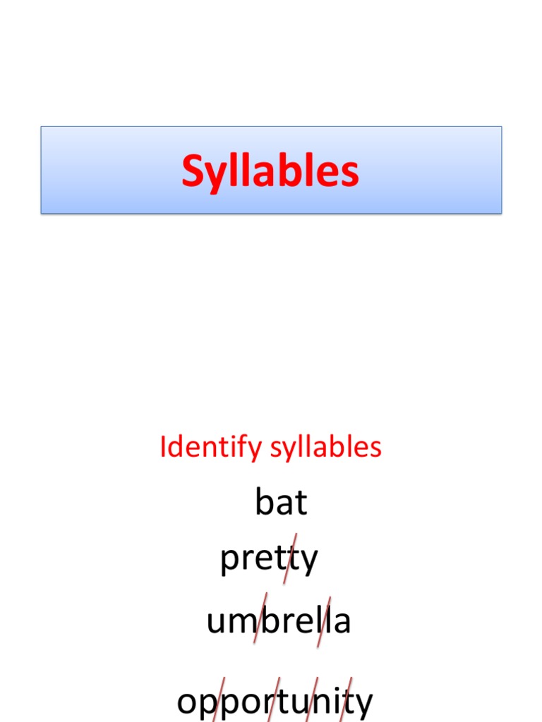 Syllables | PDF | Syllable | Philology