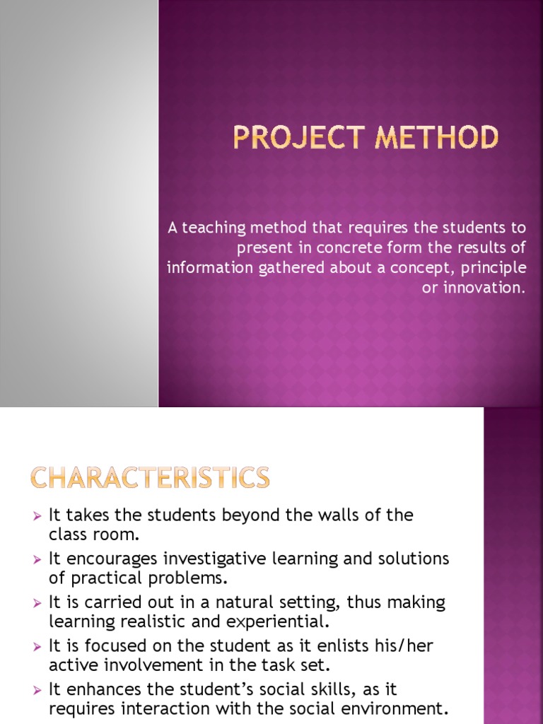 A Teaching Method That Requires The Students To Present in Concrete ...