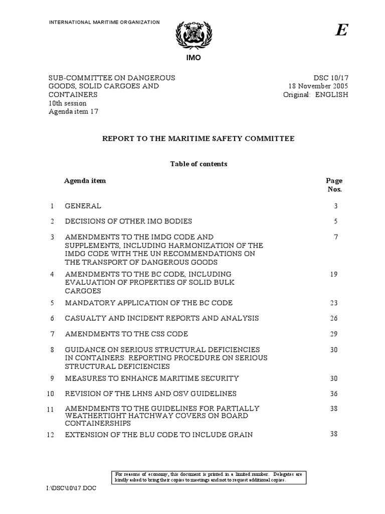 Mpa Osv Code | PDF | Dangerous Goods | Transport