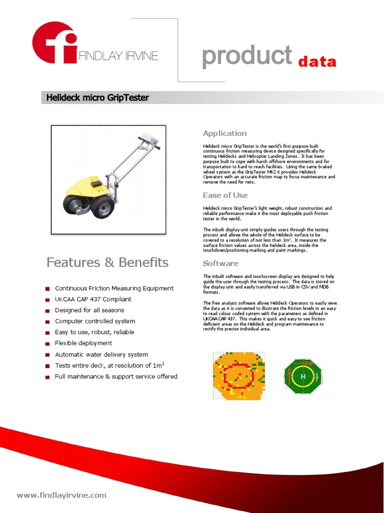 Helideck Micro GripTester Overview | PDF | Friction | Usability