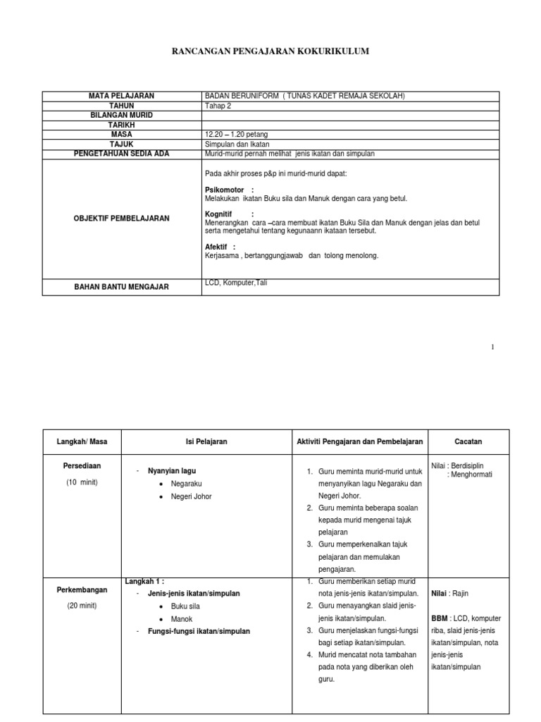Rph-Koko-Minggu OBSERVE | PDF