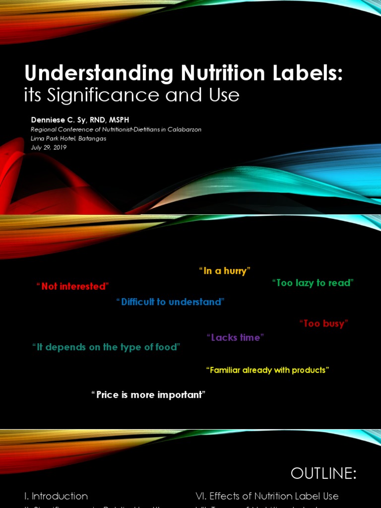 Understanding Nutrition Labels | PDF | Nutrition Facts Label | Calorie