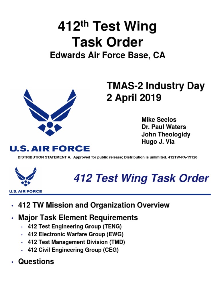 412th Test Wing | PDF | Electronic Warfare | Project Management