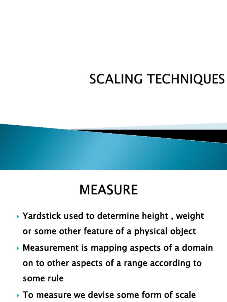 Research Methodology - Measurement & Scaling Techniques | PDF | Level Of Measurement | Fahrenheit