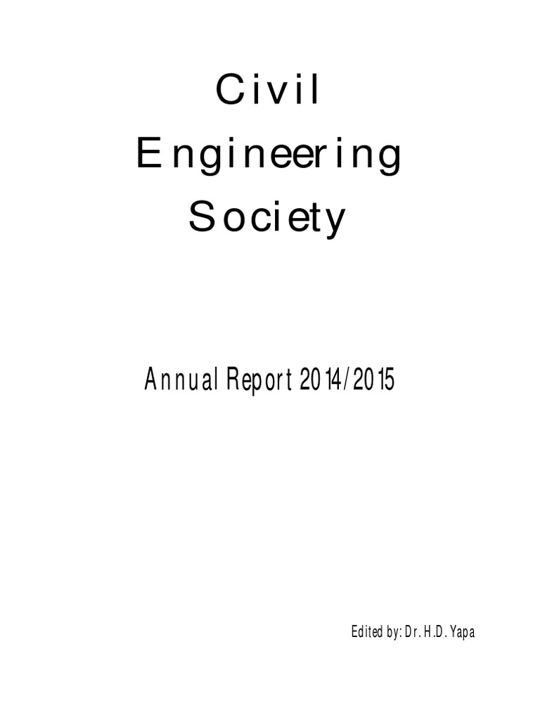 Civil Engineering Society: Annual Report 2014/2015 | PDF | Combined ...