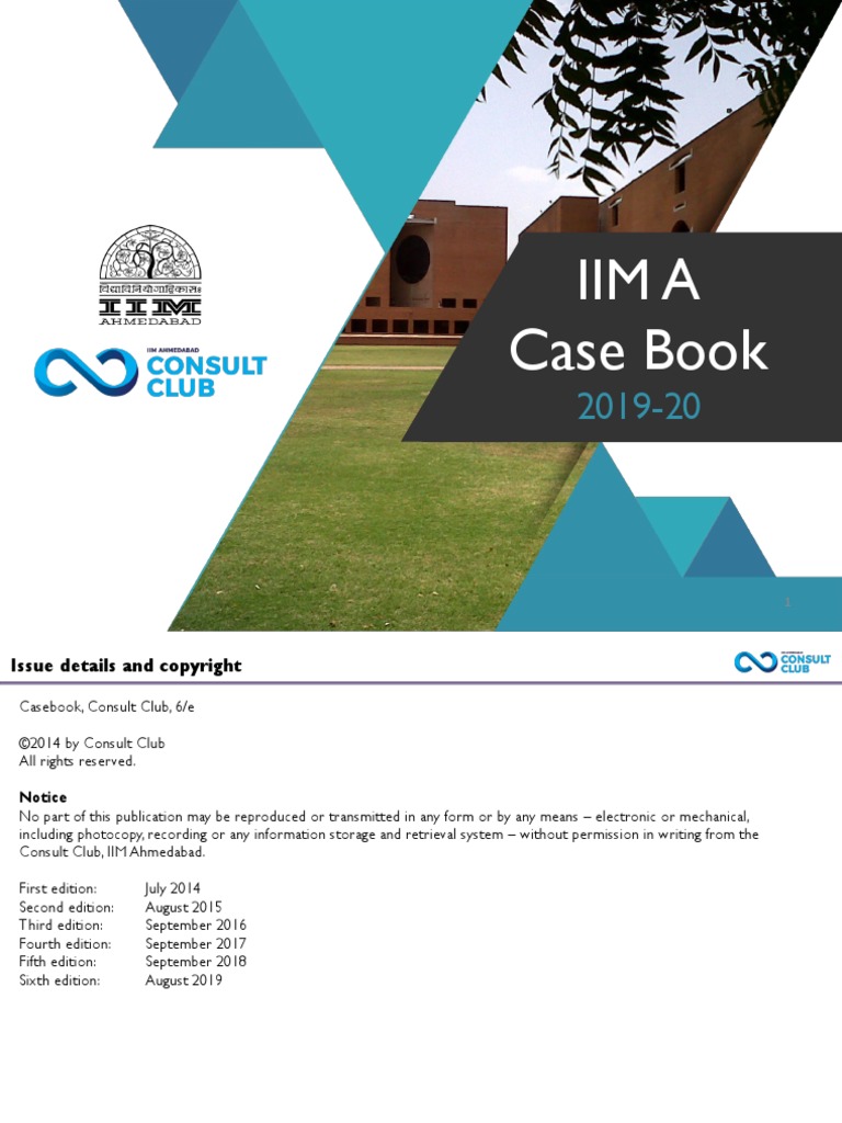 Casebook 2019-20, IIM Ahmedabad PDF | PDF | Lease | Employment