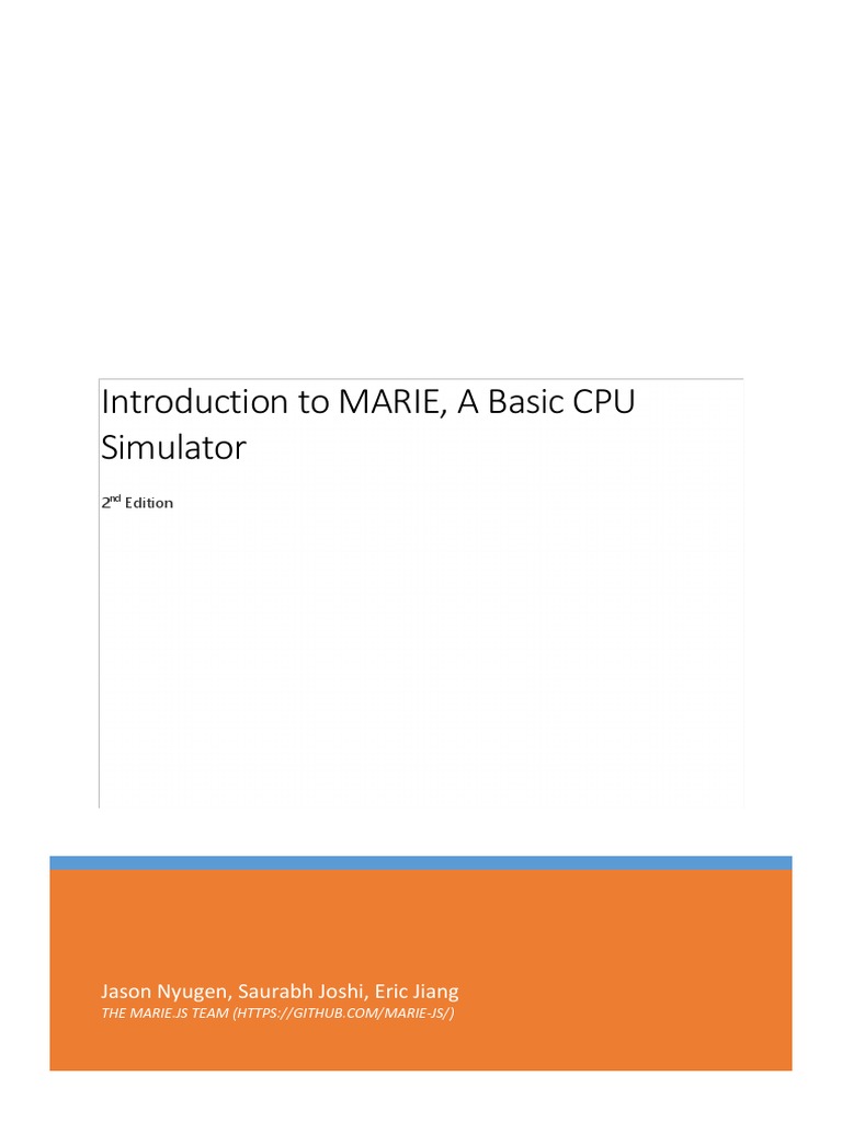 Marie Basic | PDF | Subroutine | Central Processing Unit