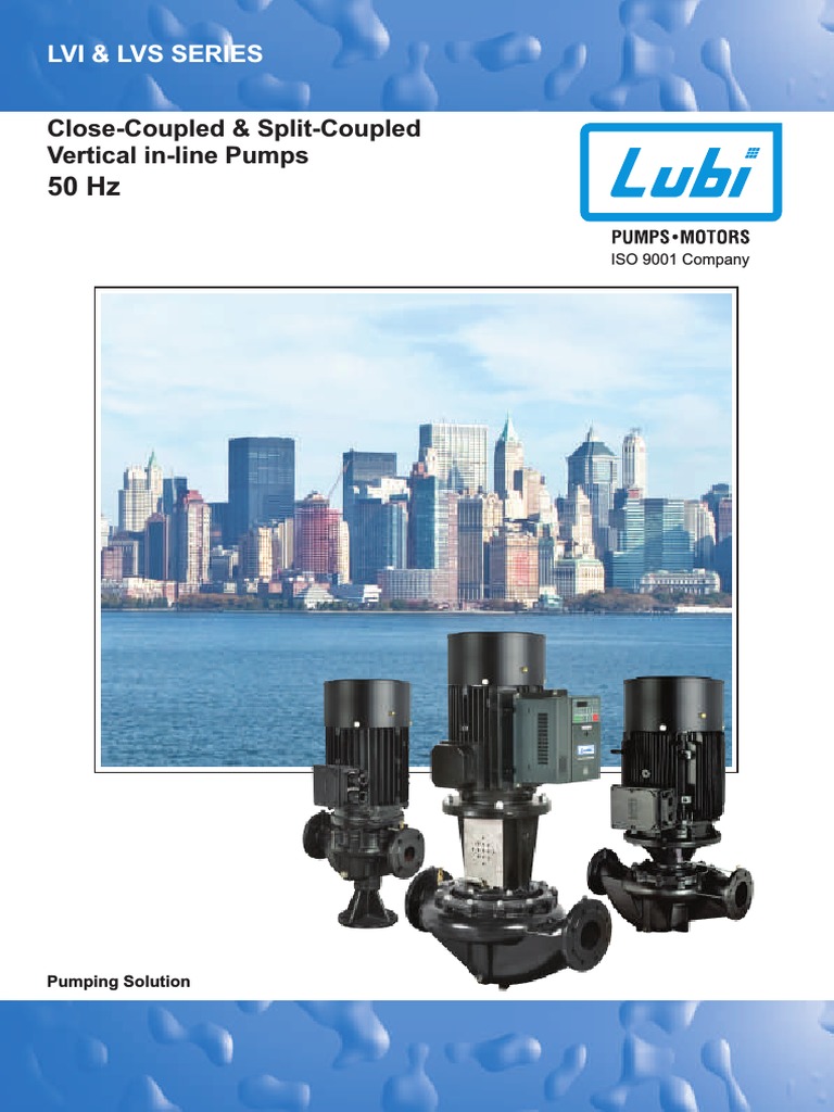 Lubi Vertical Inline Pumps LVI-LVS | PDF | Pump | Pipe (Fluid Conveyance)