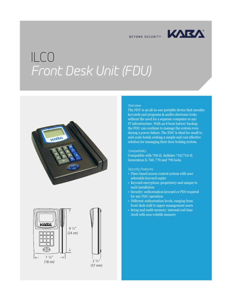 An Overview of the ILCO Front Desk Unit (FDU): A Portable All-in-One ...
