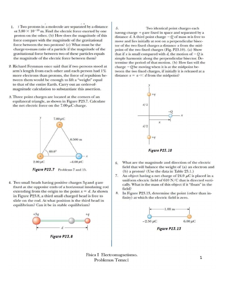Hoja1 Prob FF2 | PDF | Dipole | Torque