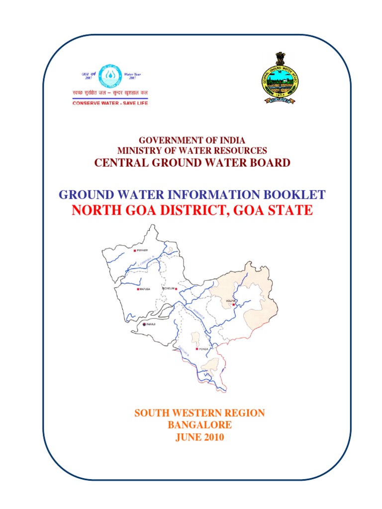 North Goa District, Goa State: Ground Water Information Booklet | PDF ...