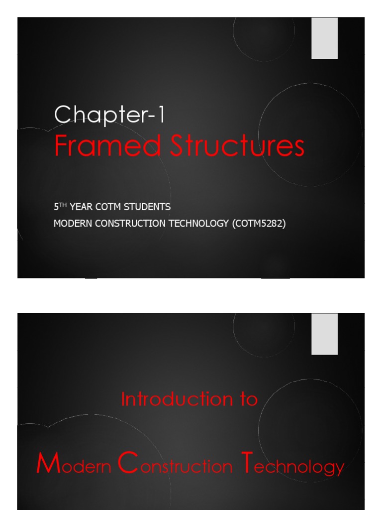 Chapter 1 - Framed Structure | PDF | Beam (Structure) | Framing ...