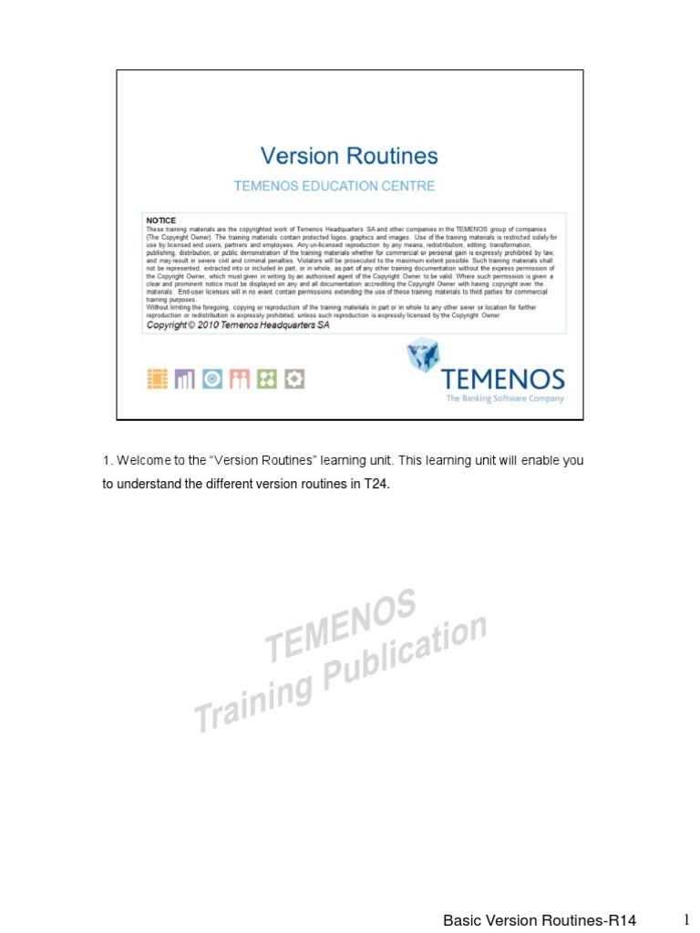 Basic Version Routines In T24 Pdf Subroutine Application Programming Interface 
