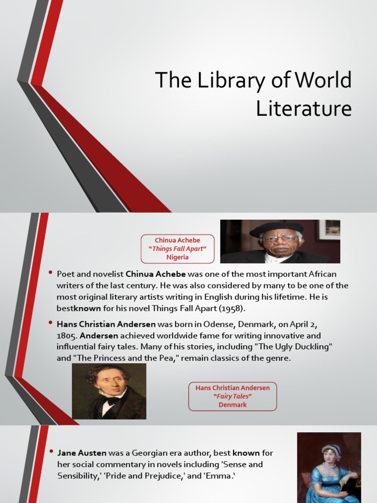 Notable Authors in World Literature | PDF | English Literature | Novels