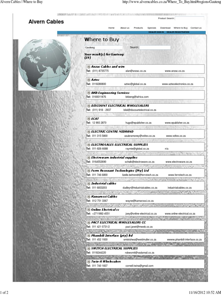 Alvern Cables PDF | PDF | Manufactured Goods | Electrical Engineering