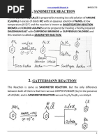 Key Name Reactions for Class 12 Chemistry | PDF | Aldehyde | Amine