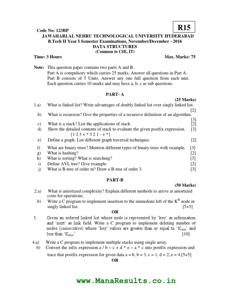 WWW - Manaresults.Co - In: B) What Is Recursion? Give The Properties of ...