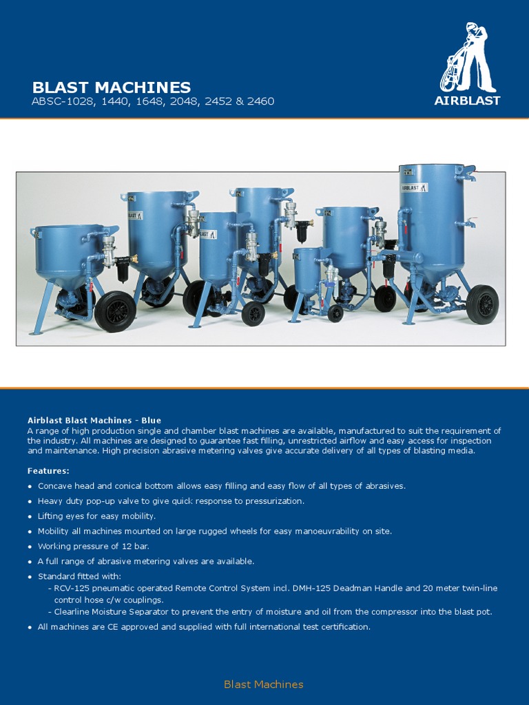 Blast Machines: ABSC-1028, 1440, 1648, 2048, 2452 & 2460 | PDF ...