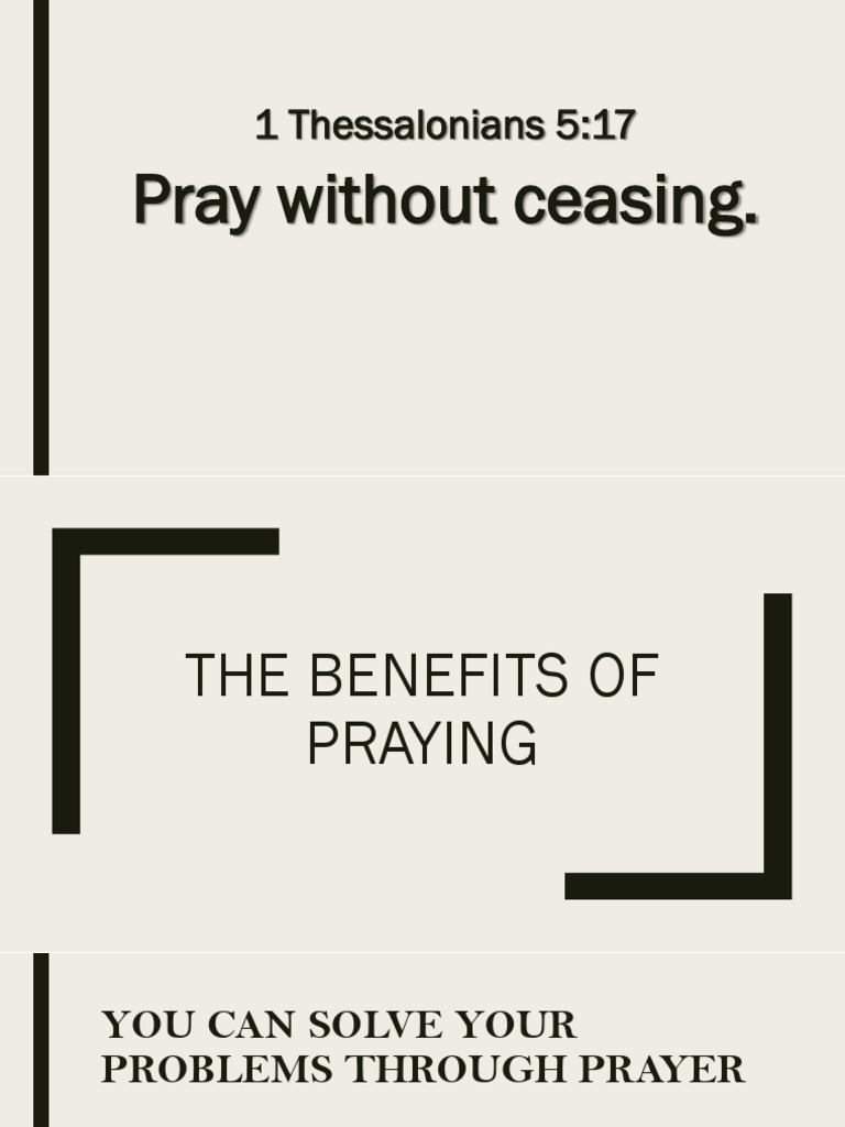 The Benefits of Praying | PDF