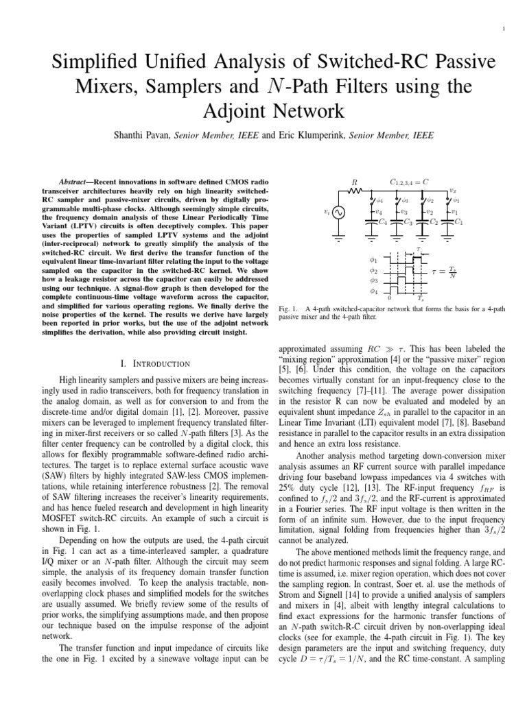 Shanthi Pavan | PDF | Electrical Network | Capacitor