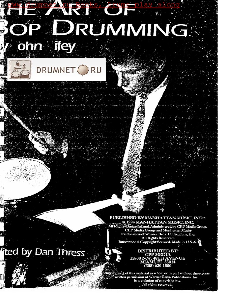 Jhon Riley - The Art of Bop Drummer PDF | PDF | Drumming