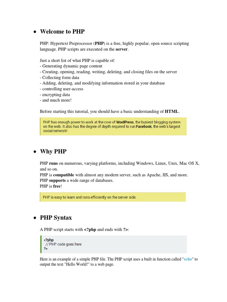 Welcome To PHP | PDF | Http Cookie | Php