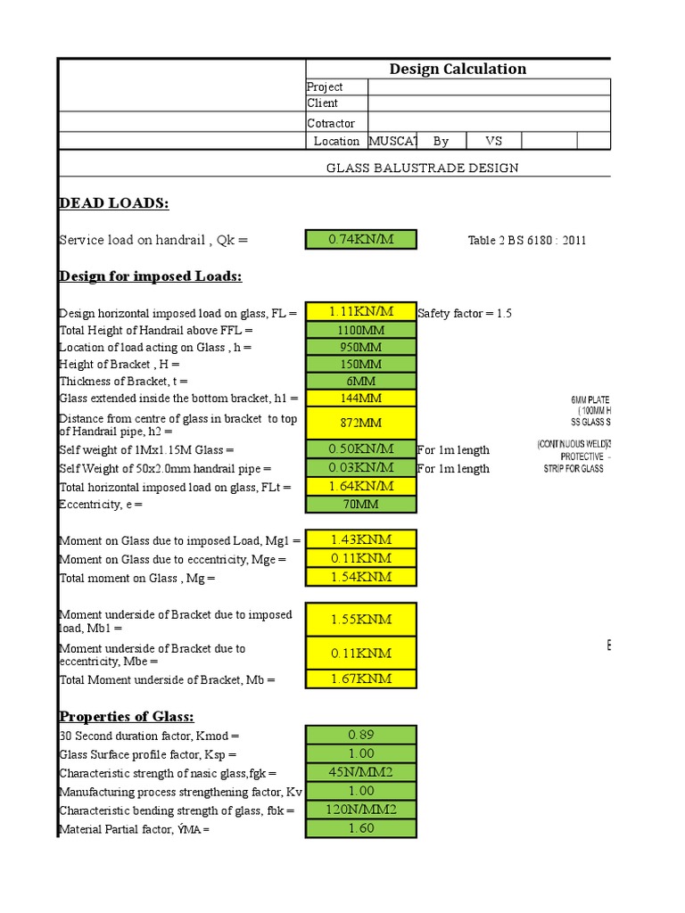 Glass Balustrade Design | PDF | Bending | Materials Science