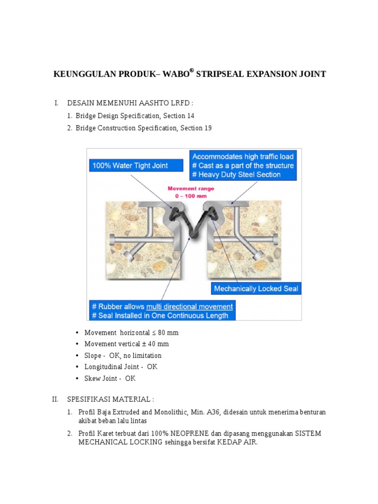 Pt. Magdatama - Wabo Stripseal Joint | PDF | Welding | Construction