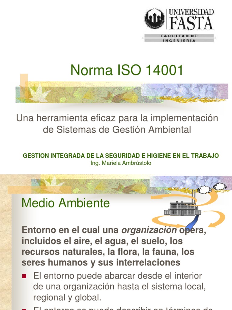 Normas ISO 14000 La norma paso a paso (1).pptx | Planificación | Contaminación