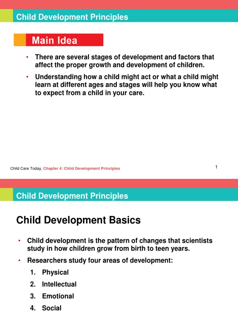 Principles On Child Development | PDF | Child Development | Relationships