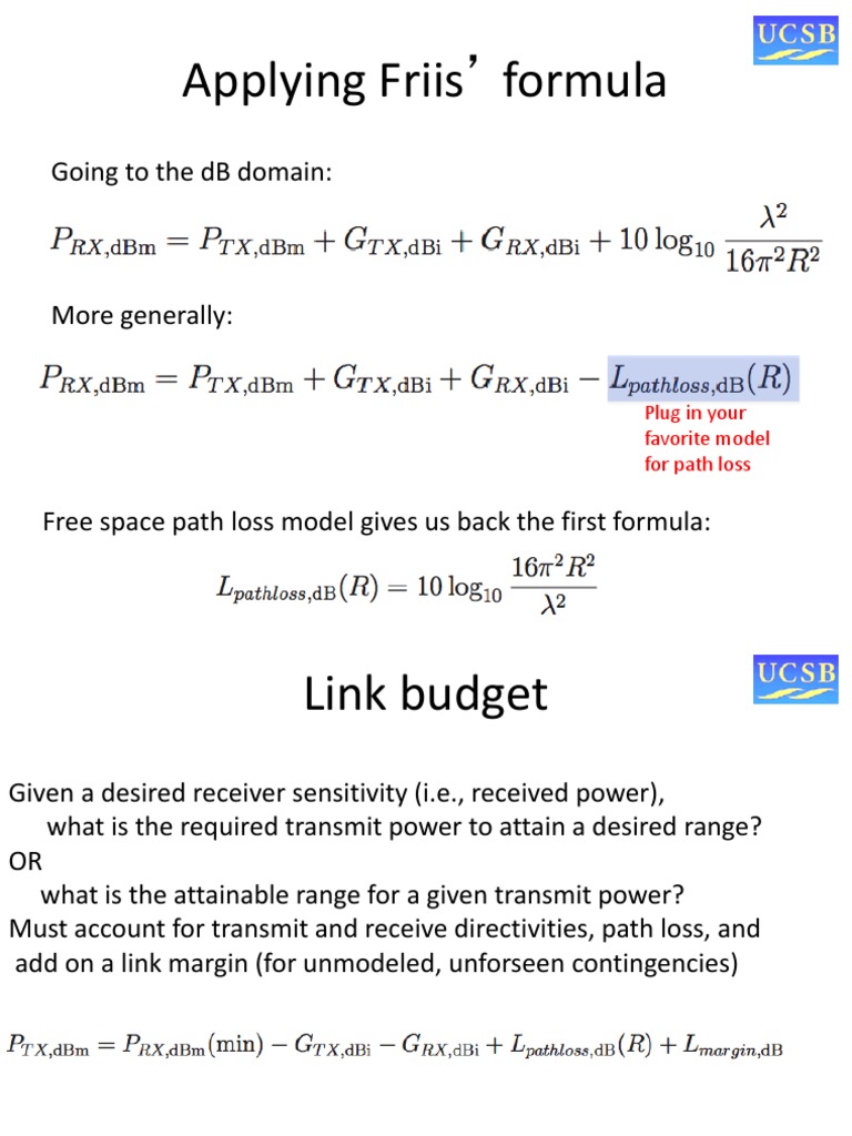Applying Friis' Formula: Going To The DB Domain | PDF | Decibel ...