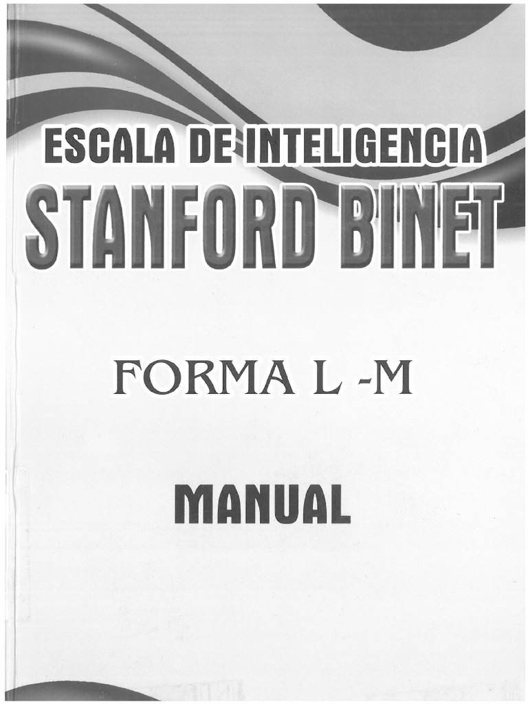 Stanford-Binet, Manual PDF | PDF