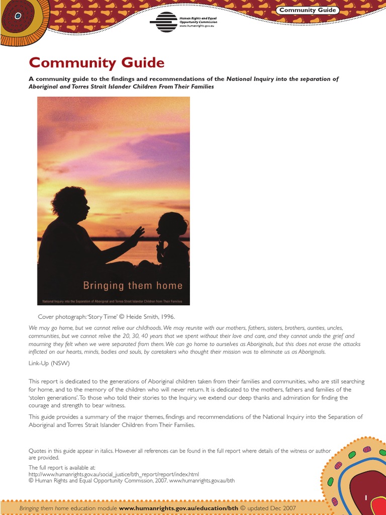 BTH Community Guide Final | PDF | Indigenous Australians | Australia