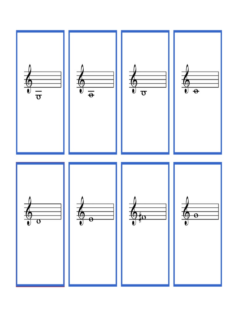 Complete Set Violin Flash Cards Blue Borders PDF | PDF