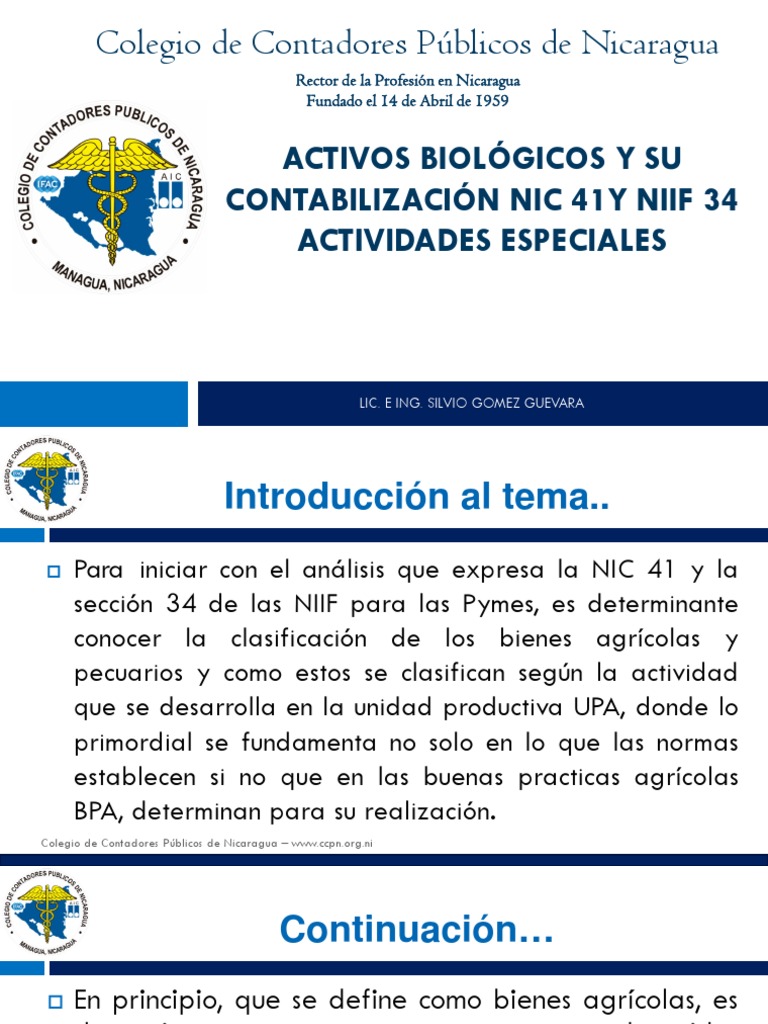 Activos Biologicos NIC 41 | PDF | normas internacionales de INFORMACION ...