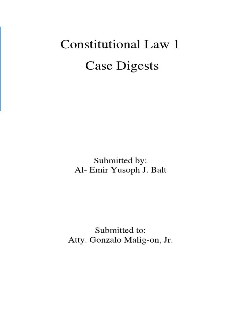 Case Digests | PDF | United States Constitution | Impeachment