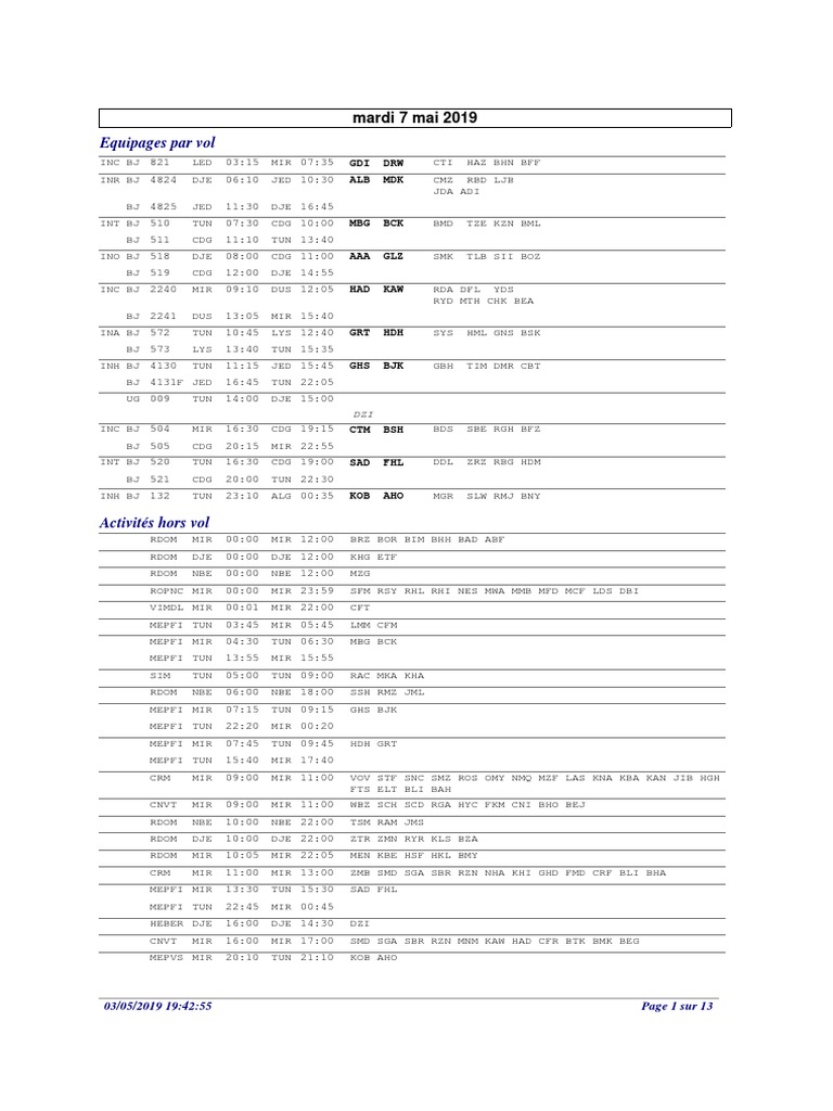 New Crew Roster | PDF