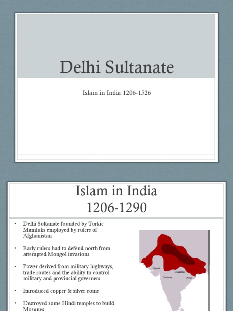 Delhi Sultanate: Islam in India 1206-1526 | PDF | Religion And Belief
